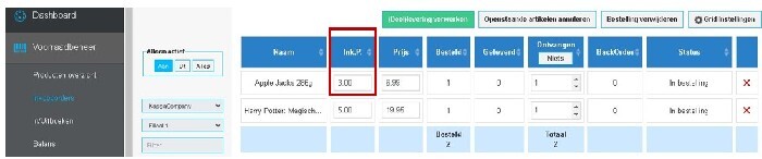 Inkooporders :: Storecontrl-handleiding